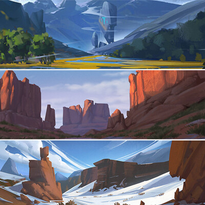 ArtStation - Environmental sketching exercises