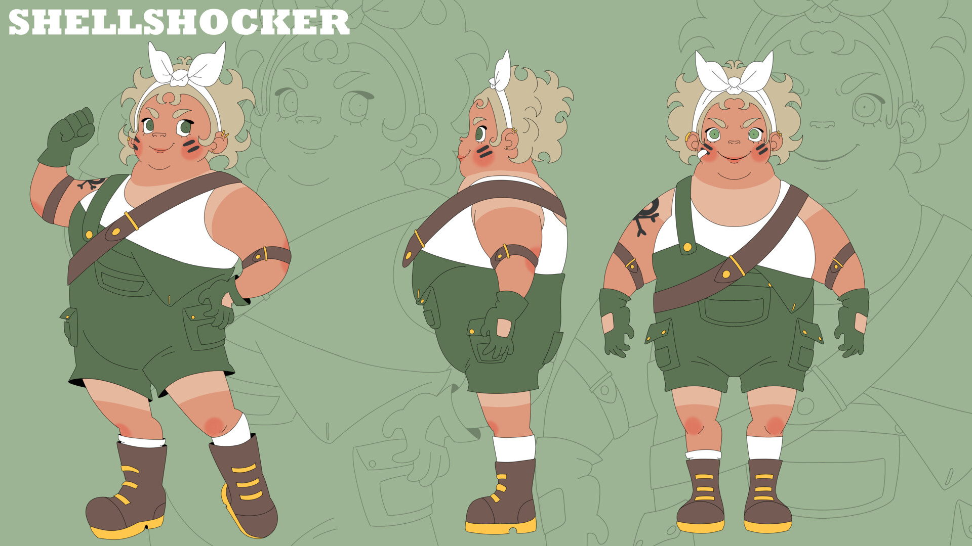 ArtStation - SHELLSHOCKER - Reference Sheet and Concept Art