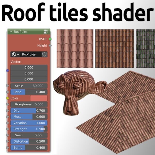 ArtStation - Roof tiles shader for Blender