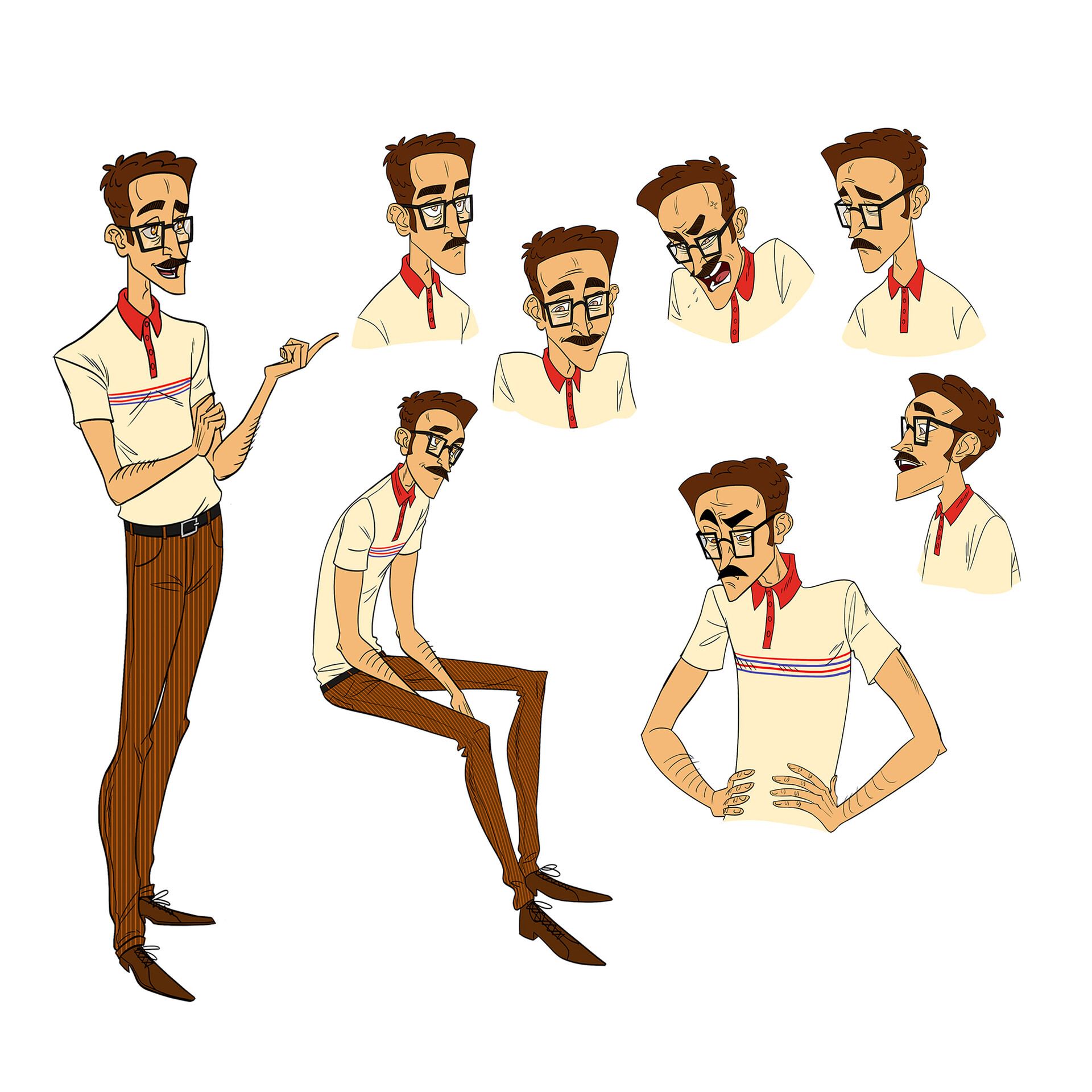 ArtStation - Ralph, the 80s Dad. Character Design.