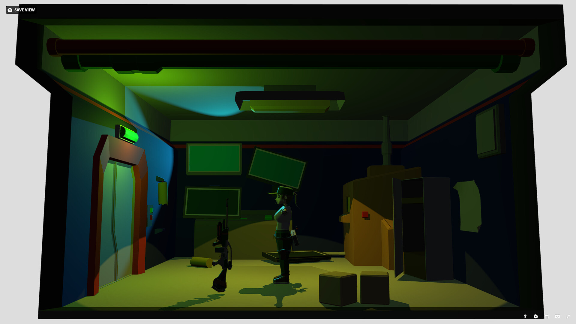 ArtStation - Old Laboratory - Security Room