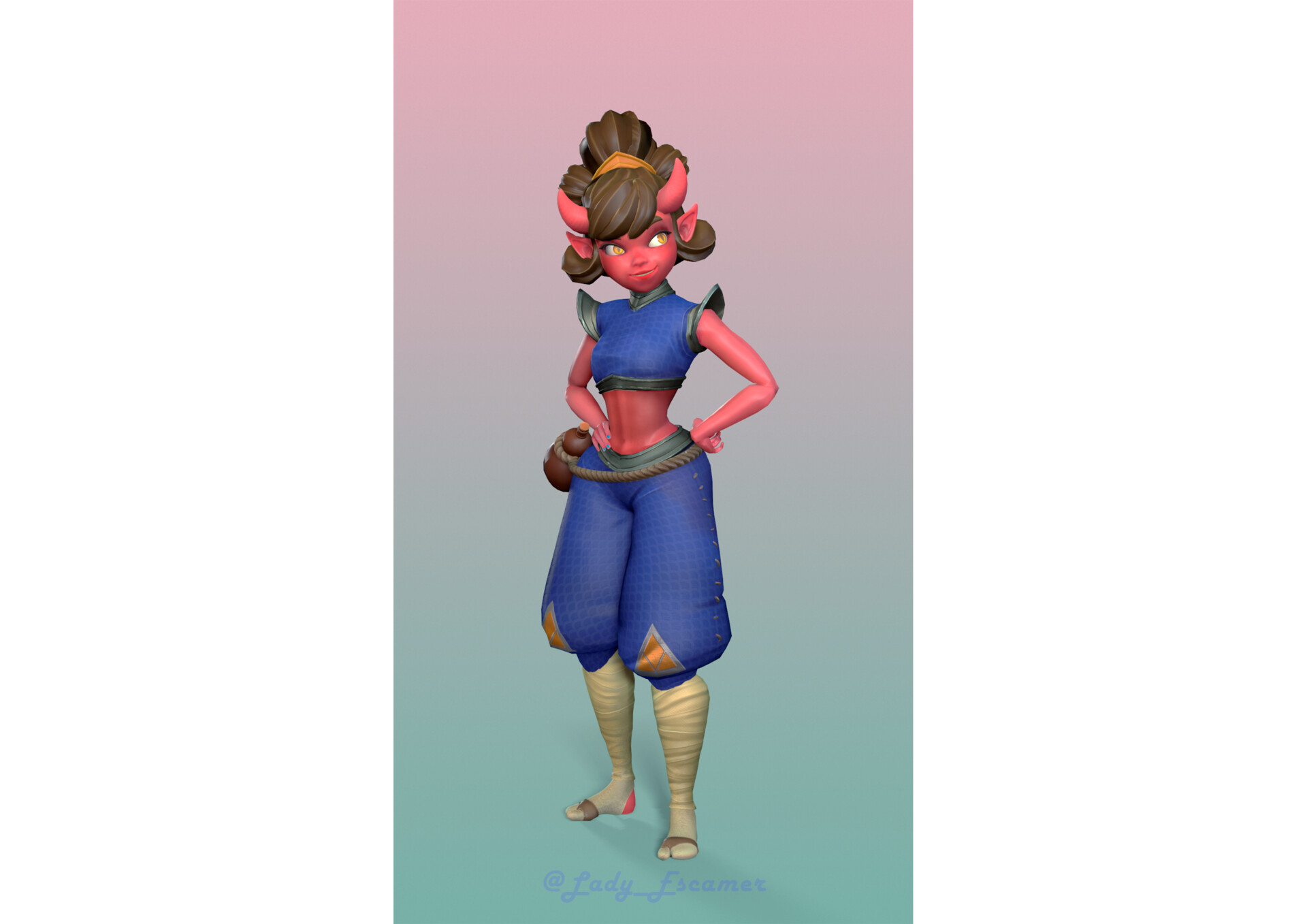 ArtStation - Oni Girl challenge tutorial