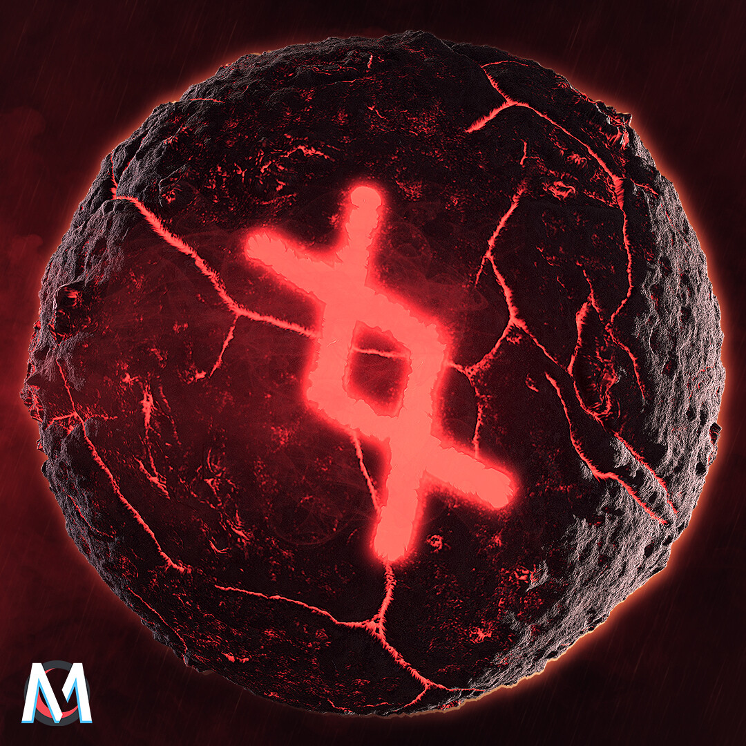 ArtStation - Fire Rune Stone