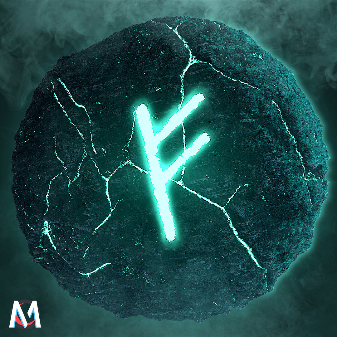 ArtStation - Ice Rune Stone