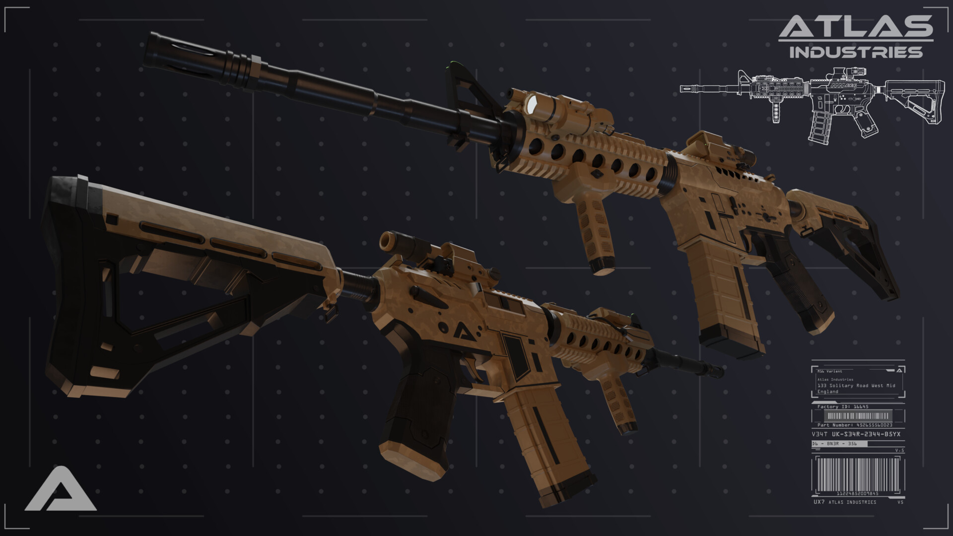 ArtStation - M16 Rifle Design