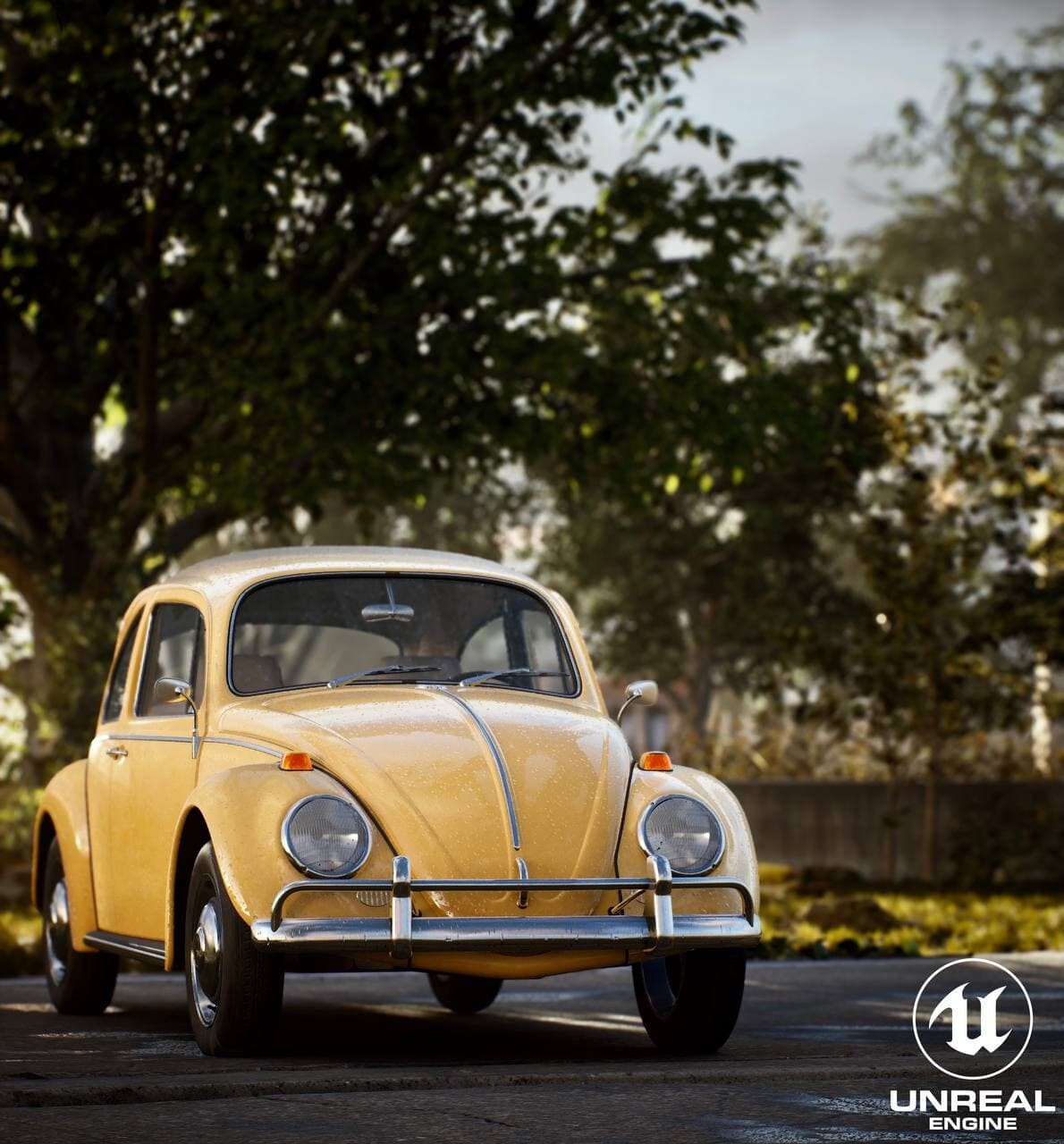 ArtStation - UNREAL ENGINE 4 - After the rain. RTX Automotive Rendering