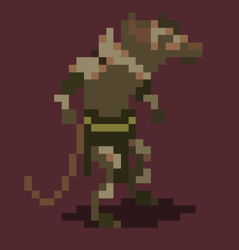 ArtStation - Pixel Art Ratman Warrior