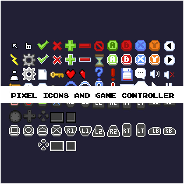 ArtStation - Pixel icons and Game controller