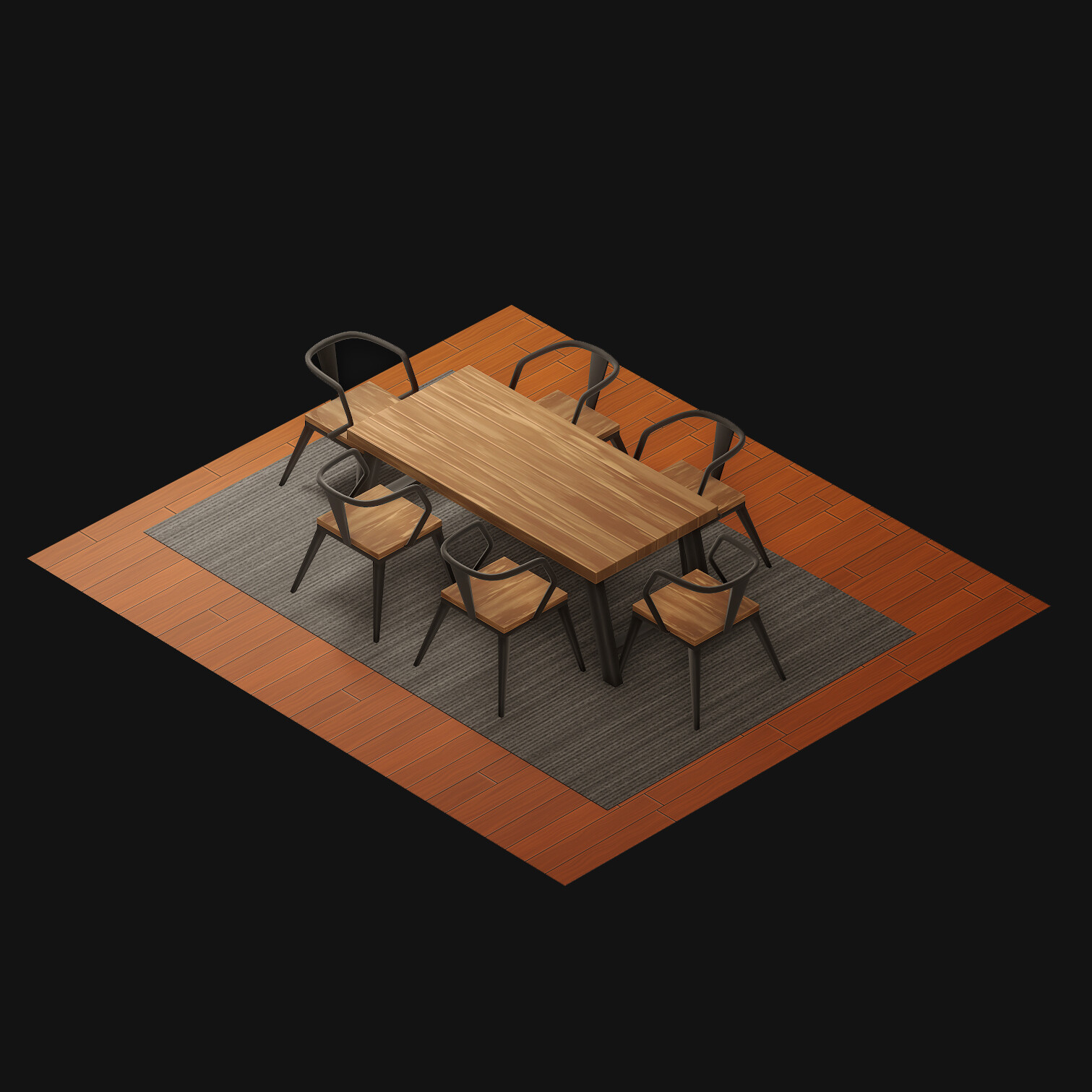 ArtStation - Stylized Dining Set