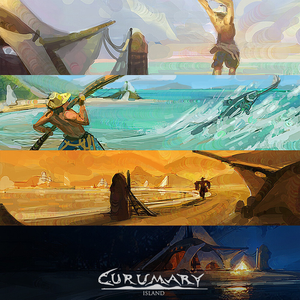 ArtStation - Curumary Island - Color sketches