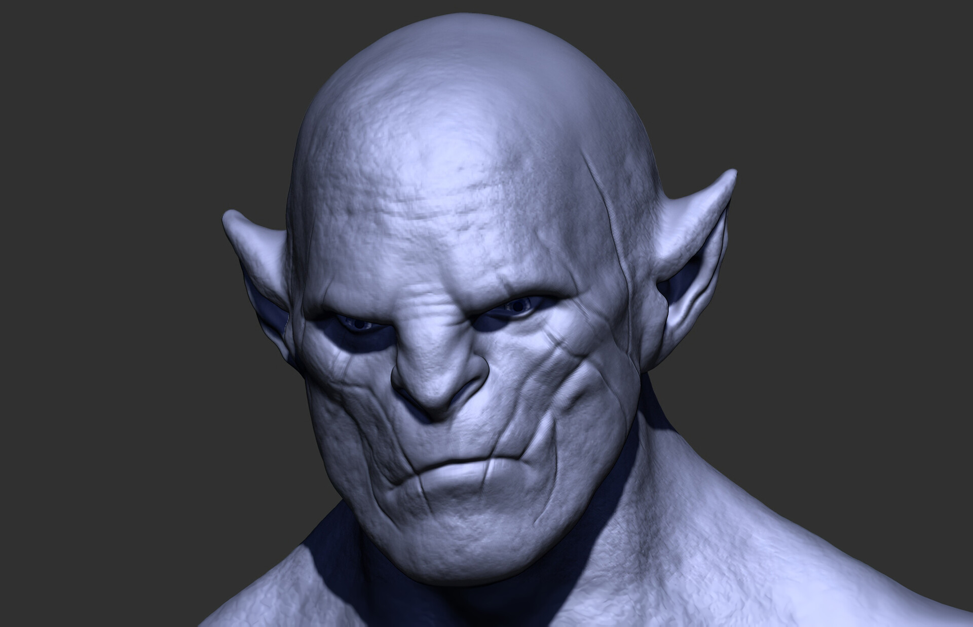 ArtStation - Azog face sculpt