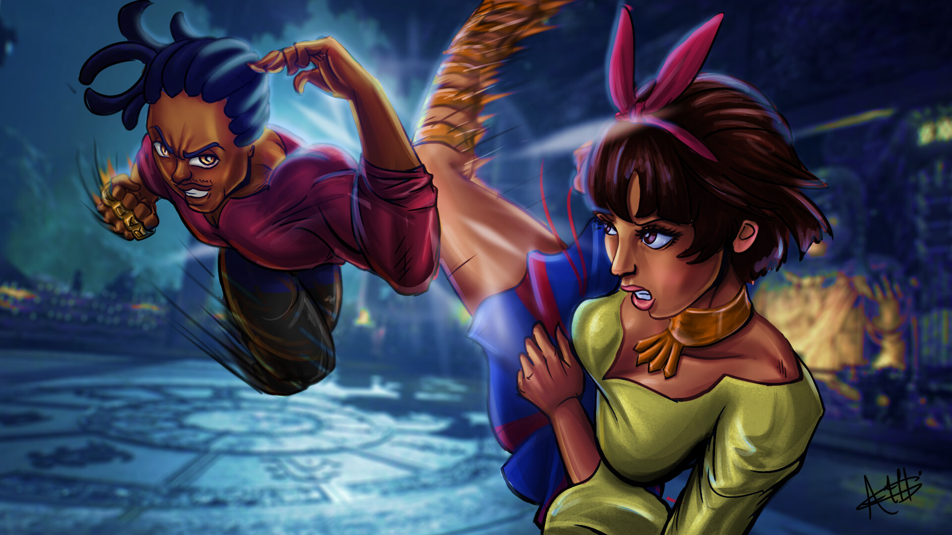 ArtStation - Rage in the Mishima Dojo