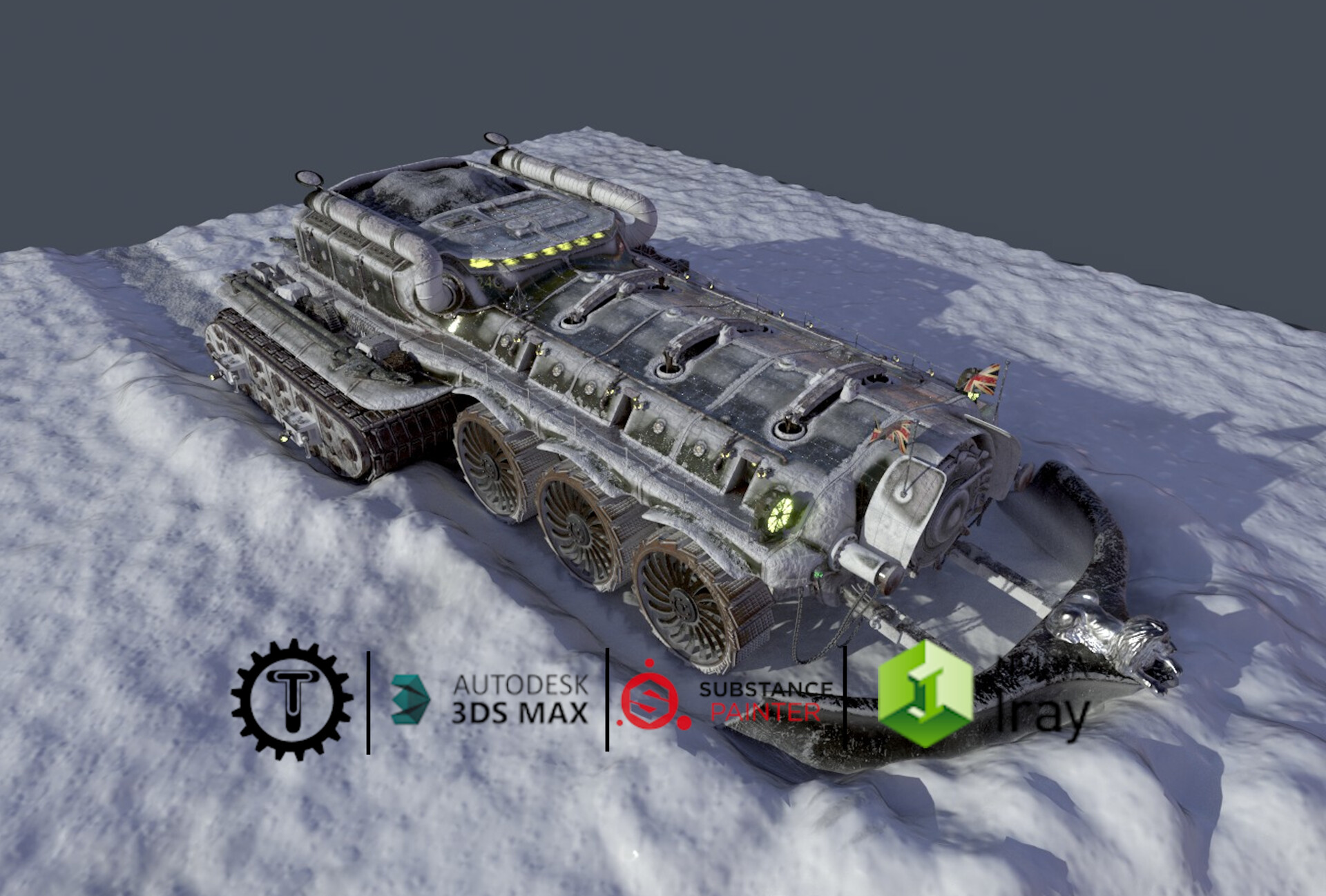 ArtStation - Steam Dreadnought 'Land Ship'