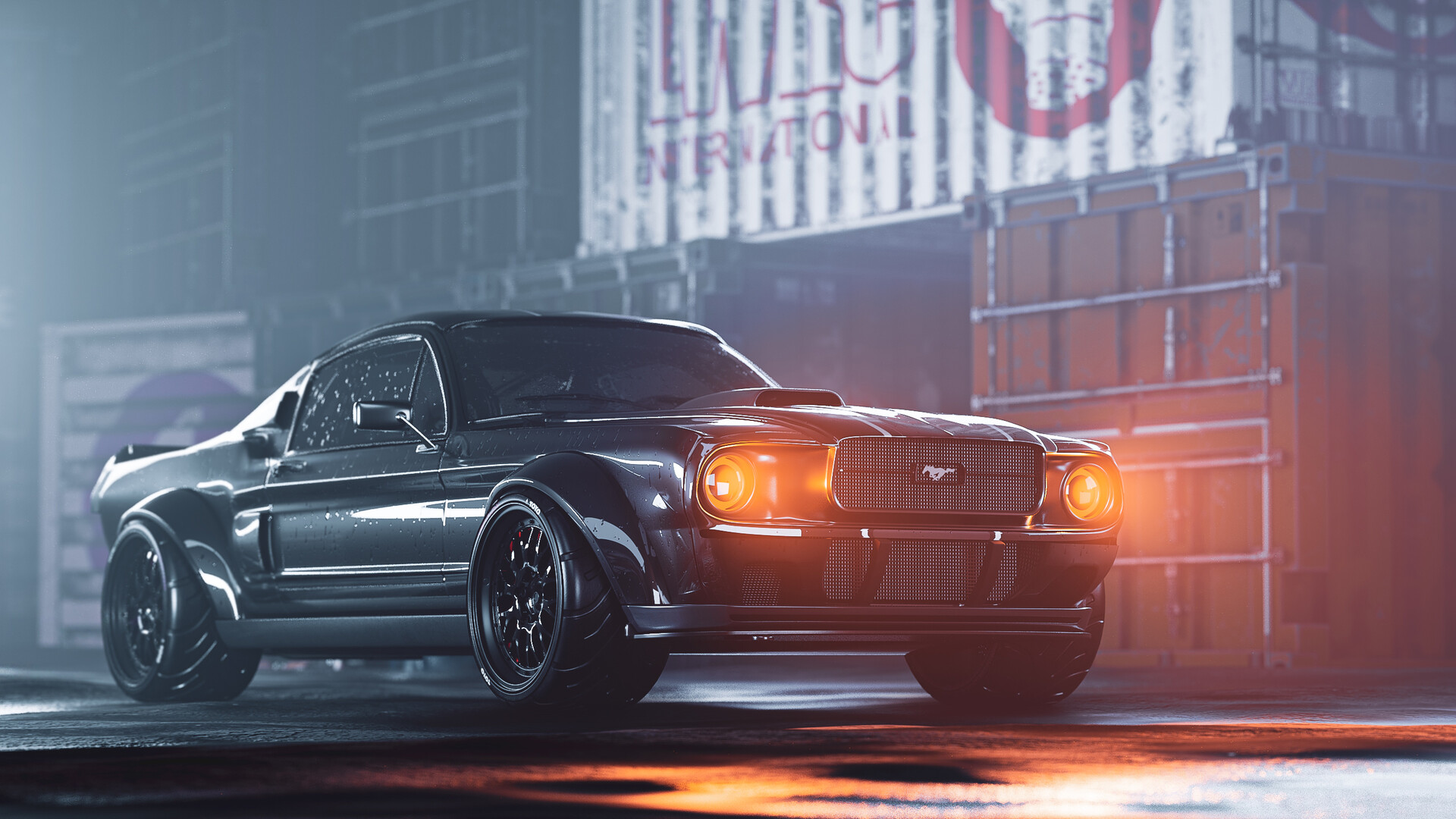 ArtStation - self-Customized Mustang with a full environment design