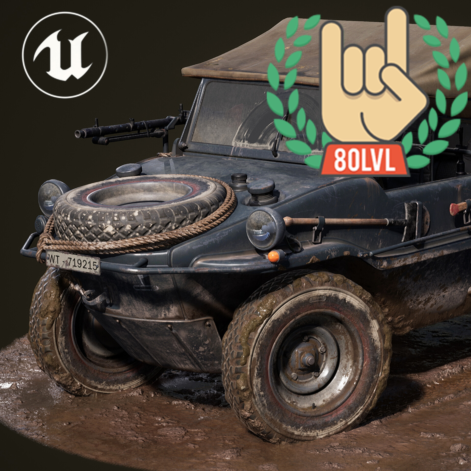 ArtStation - Volkswagen Type 166 Schwimmwagen 80 LVL Breakdown