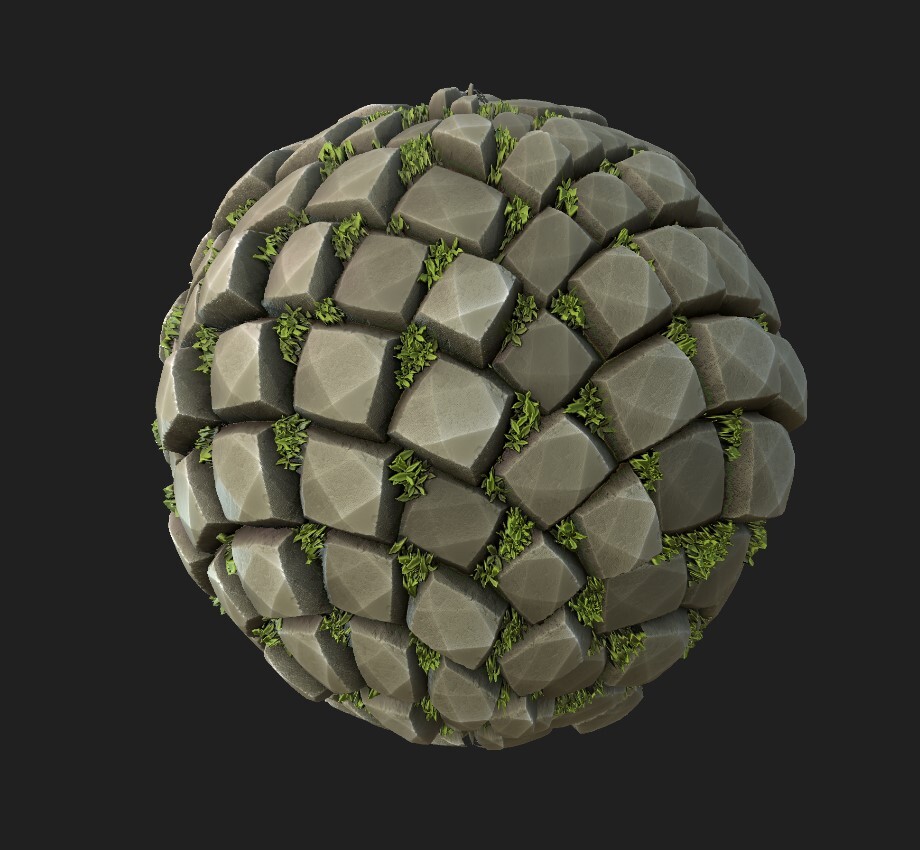 ArtStation - Cobblestone Stylized Material Study