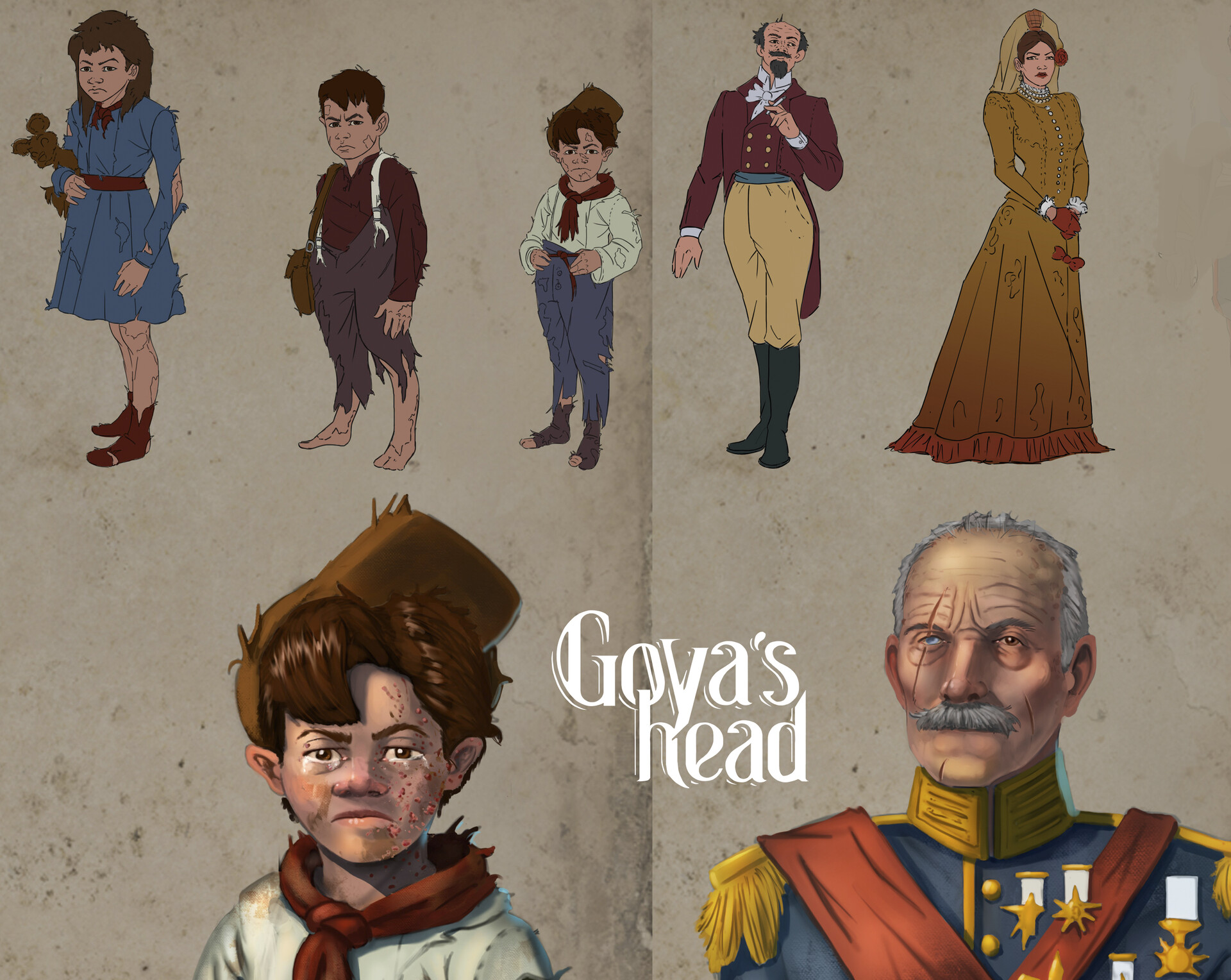 ArtStation - Characters design for the project Goya's Head