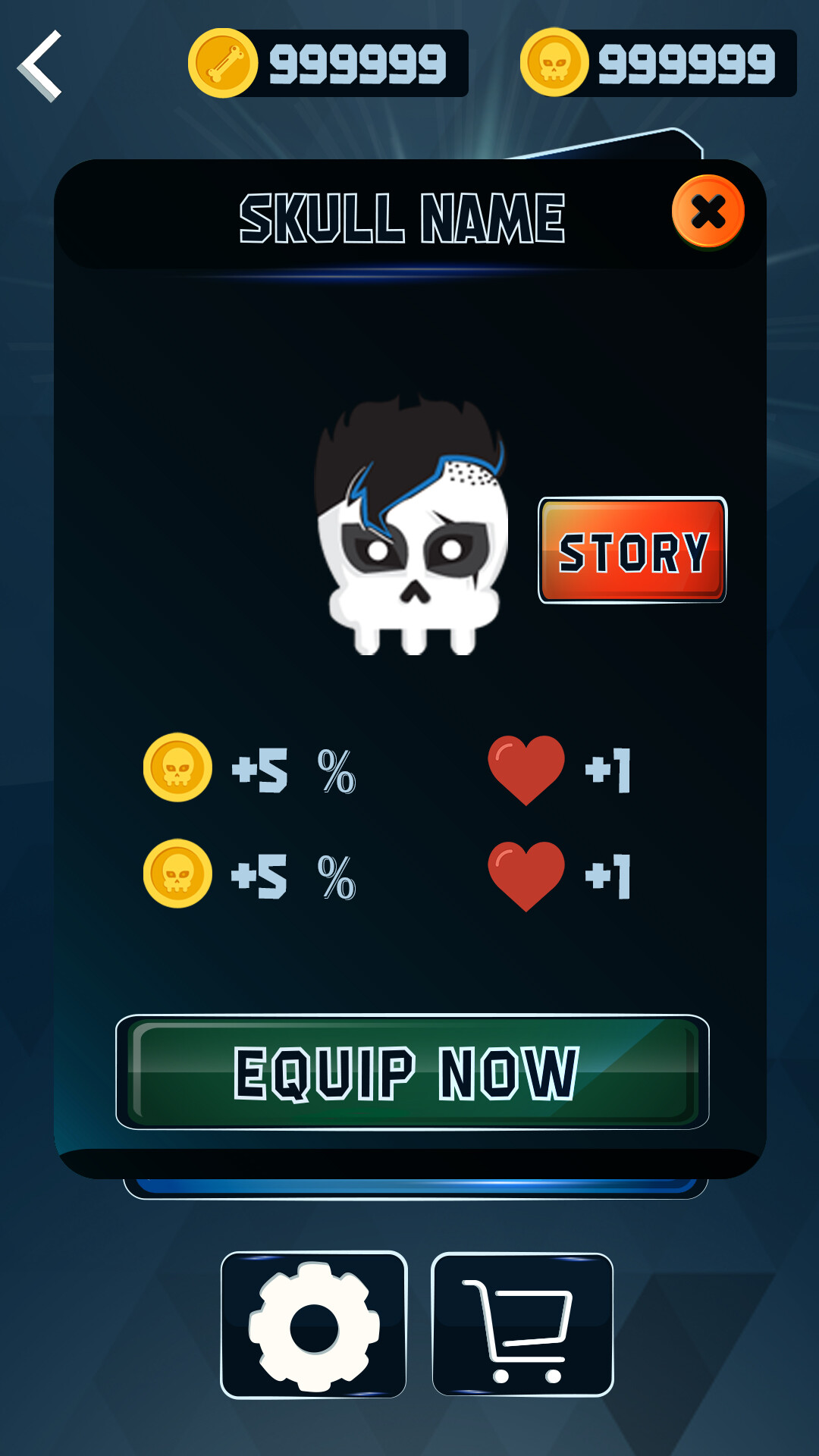 ArtStation - Skull Switch game UI design