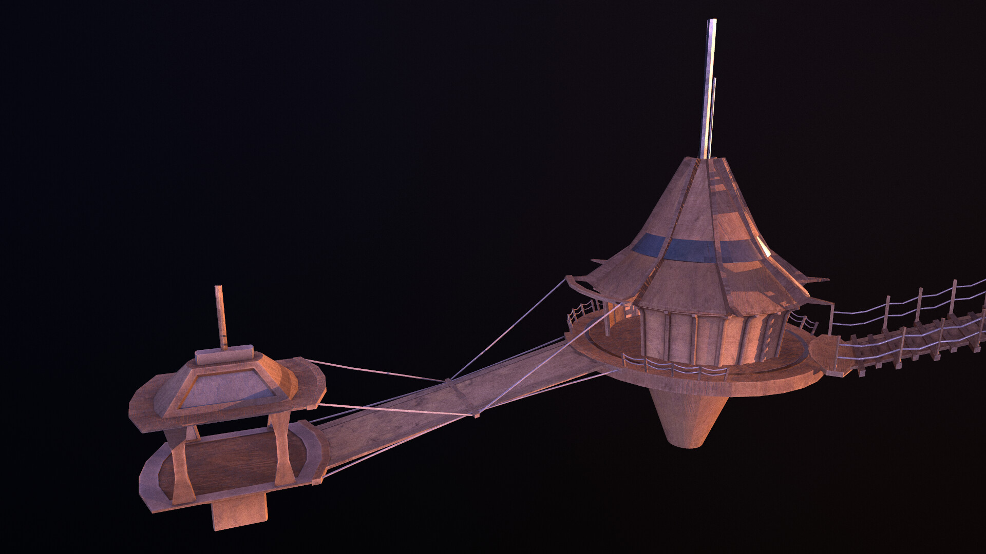 ArtStation - Star Wars Kashyyyk tree city modules