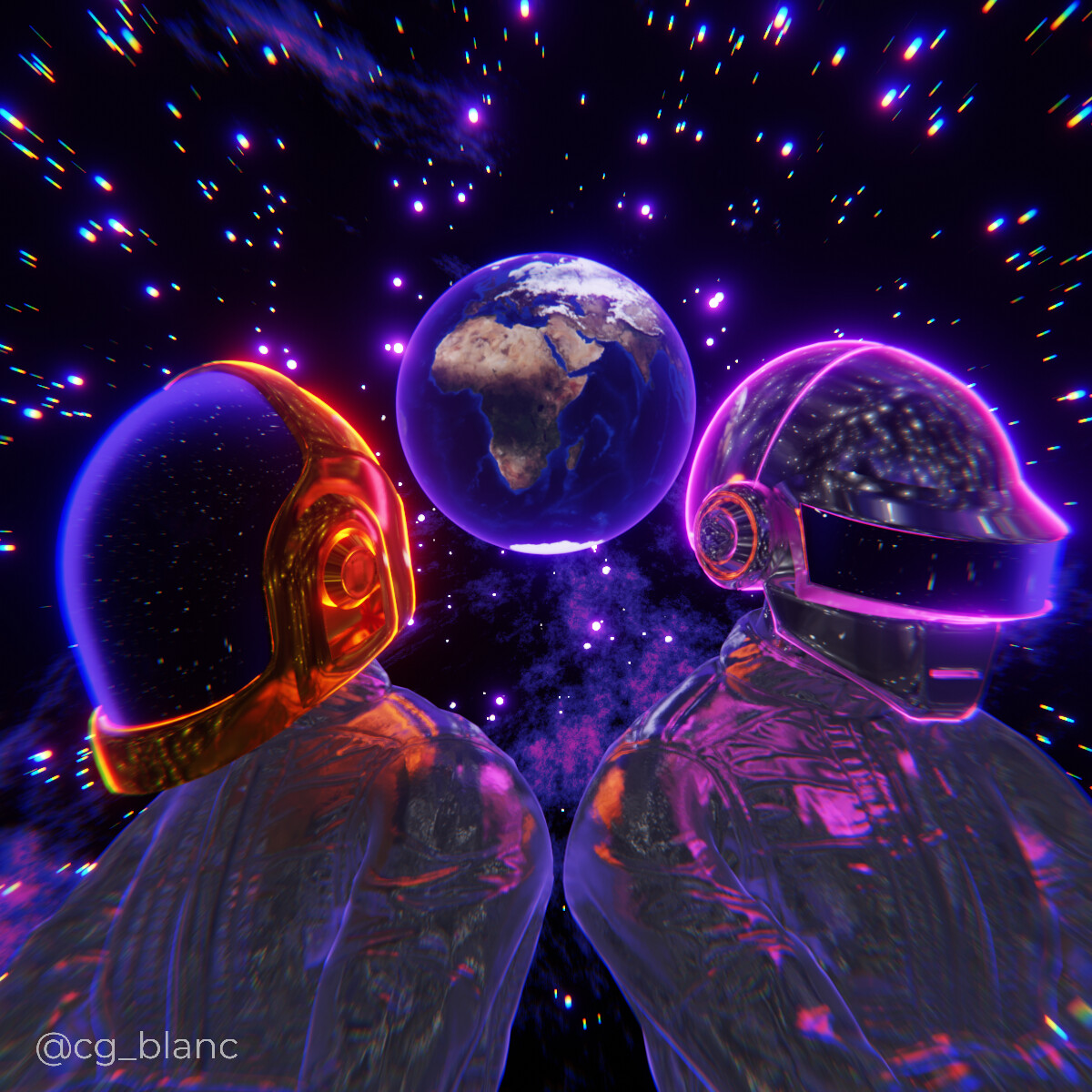 ArtStation - AROUND THE WORLD X DAFT PUNK · TRIBUTE ANIMATION