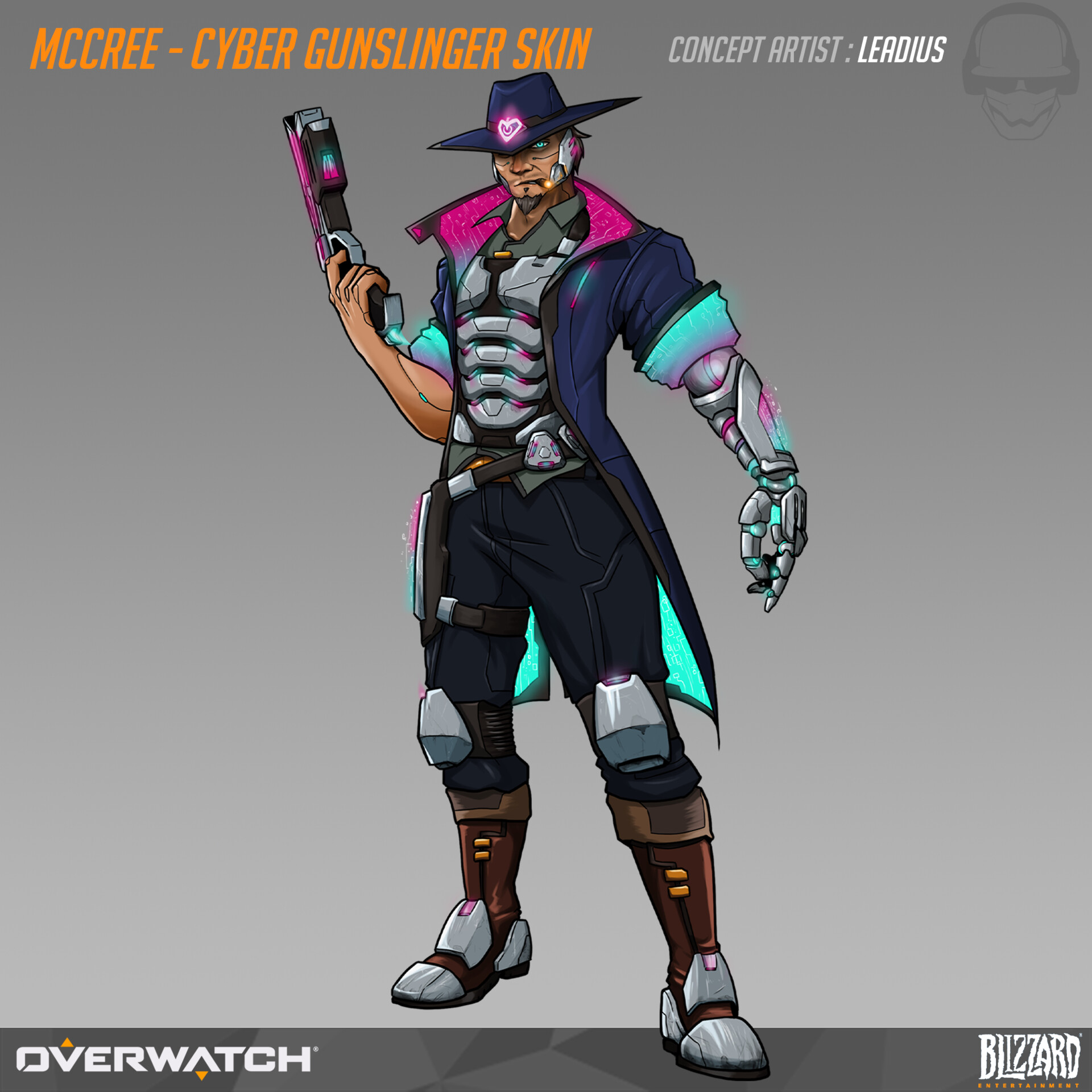 ArtStation - Overwatch - McCree 'Cyber Gunslinger' Fan-skin