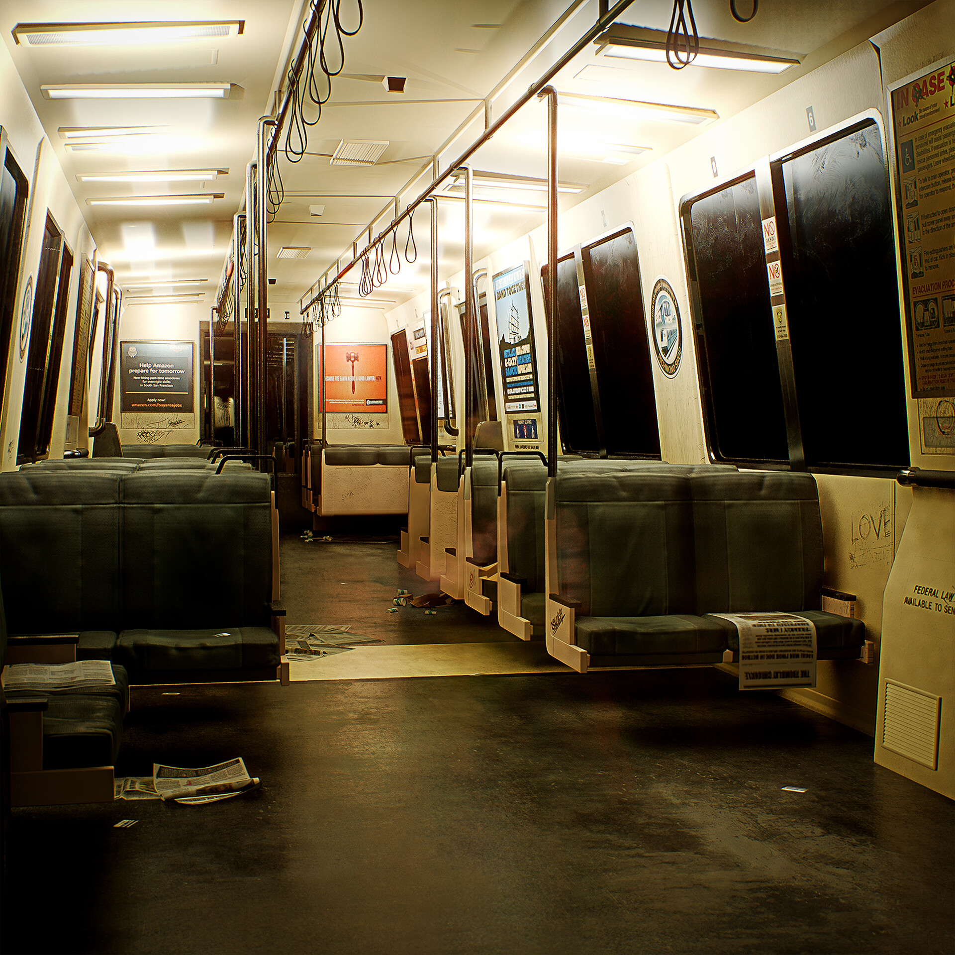 ArtStation - [UE5] BART Train Car