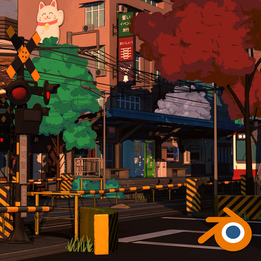 ArtStation - Level crossing [Stylized Animation]