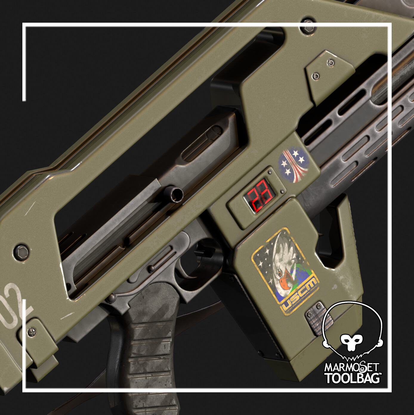 ArtStation - Alien pulse rifle