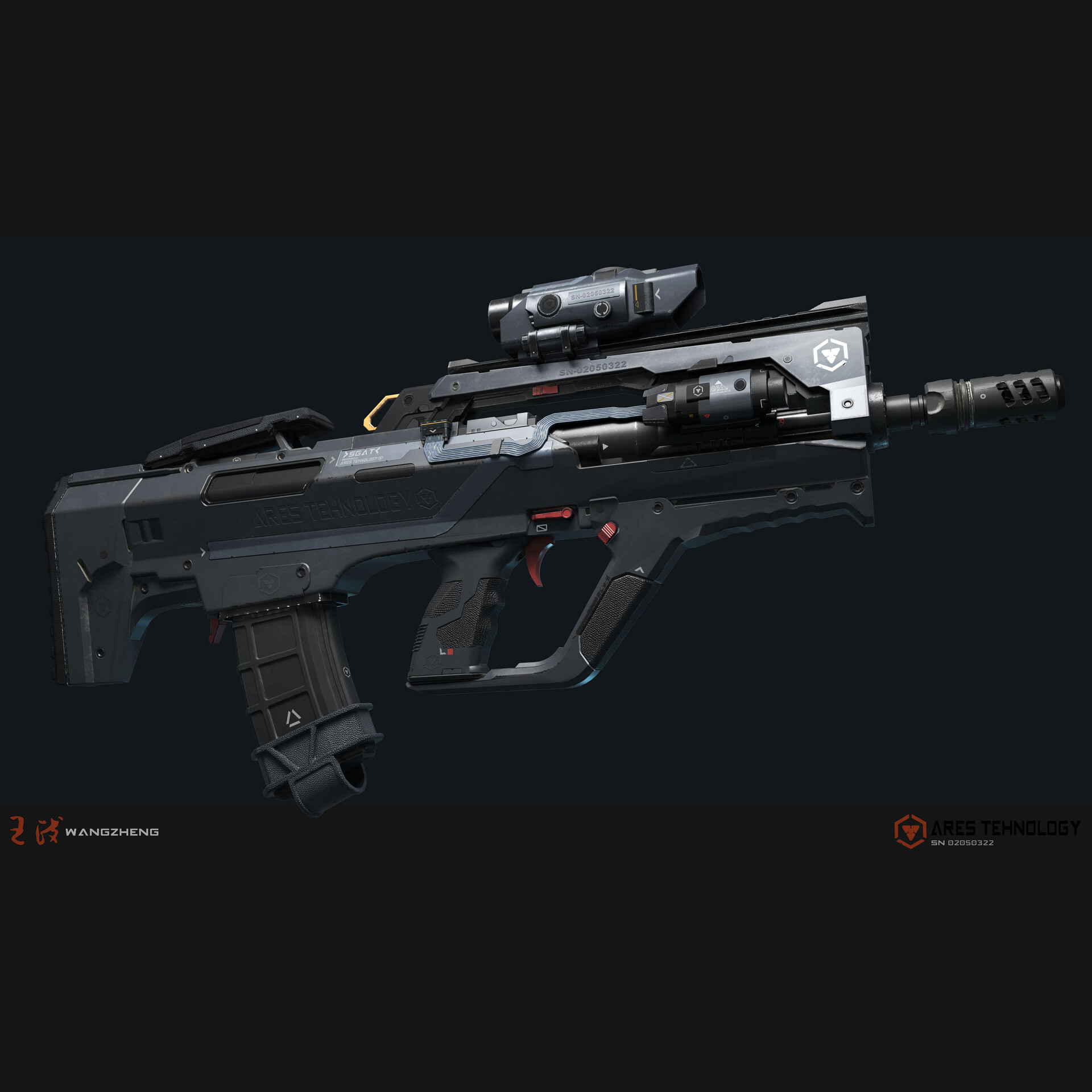 ArtStation - 武器概念 科幻枪械，Weapon concept sci-fi firearms,