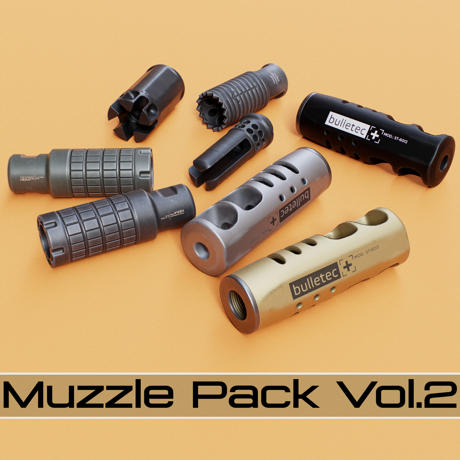 ArtStation - Muzzle Brake Pack Vol.2