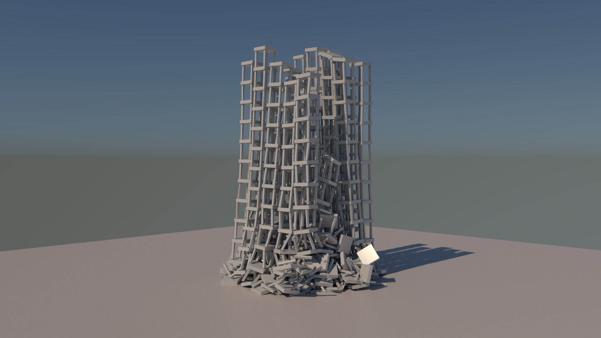 ArtStation - Planks Tower Destruction