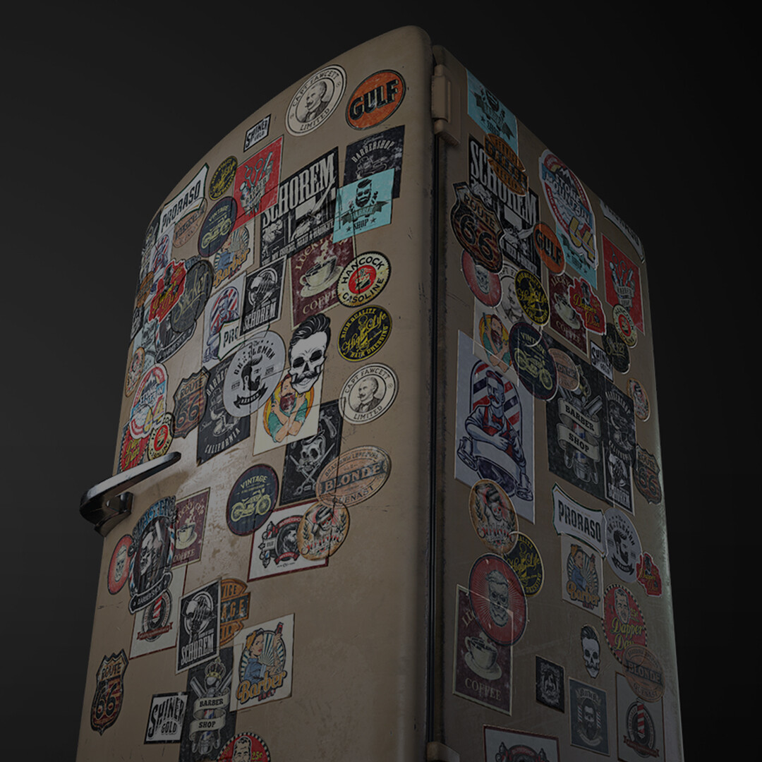 ArtStation - Project: Barbershop | Fridge Prop