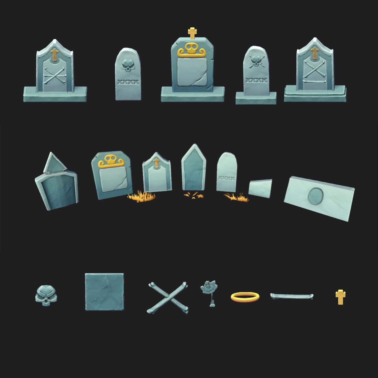 ArtStation - PBR Stylized Tombs