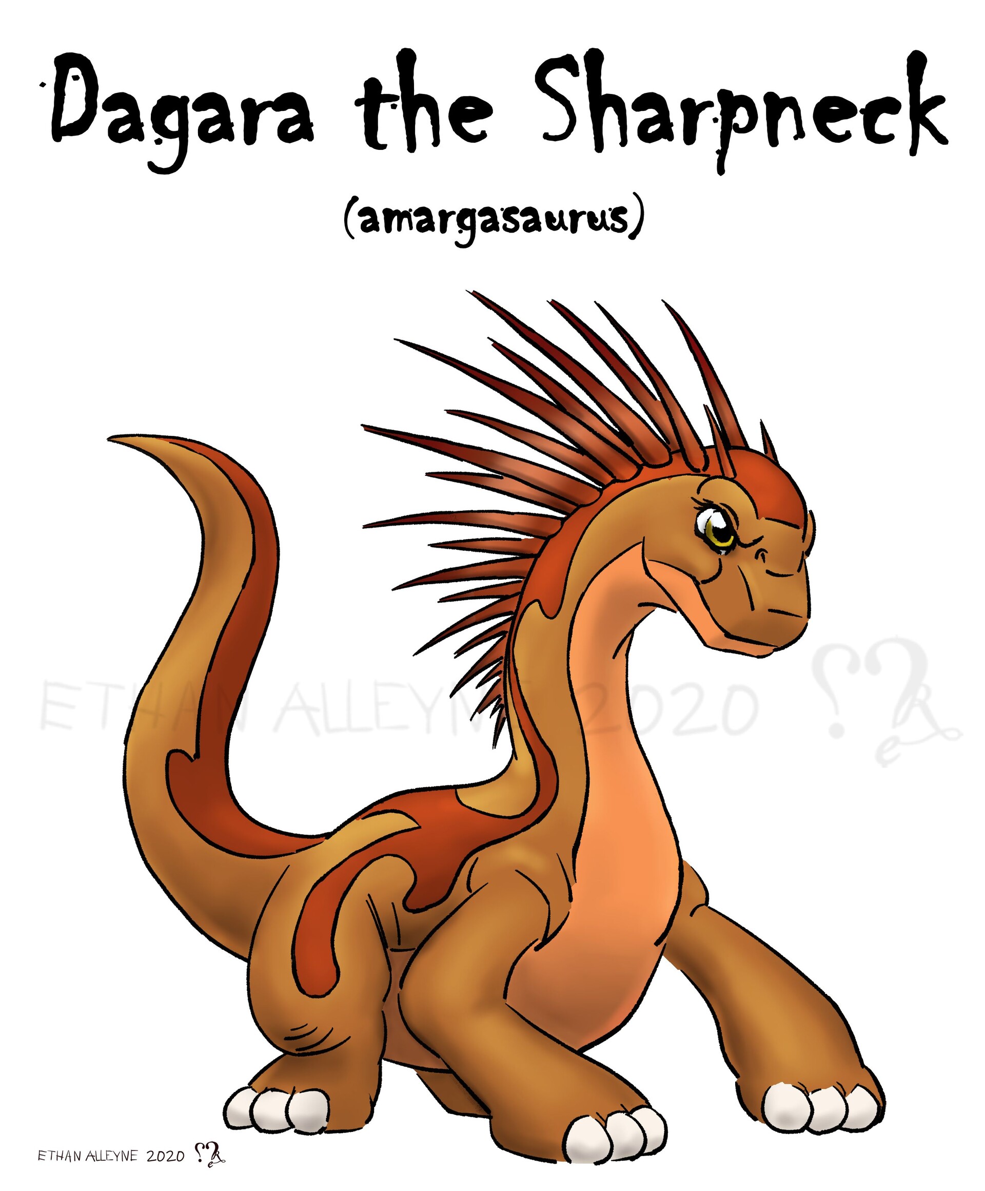 ArtStation - Dagara The Sharpneck (Amargasaurus)