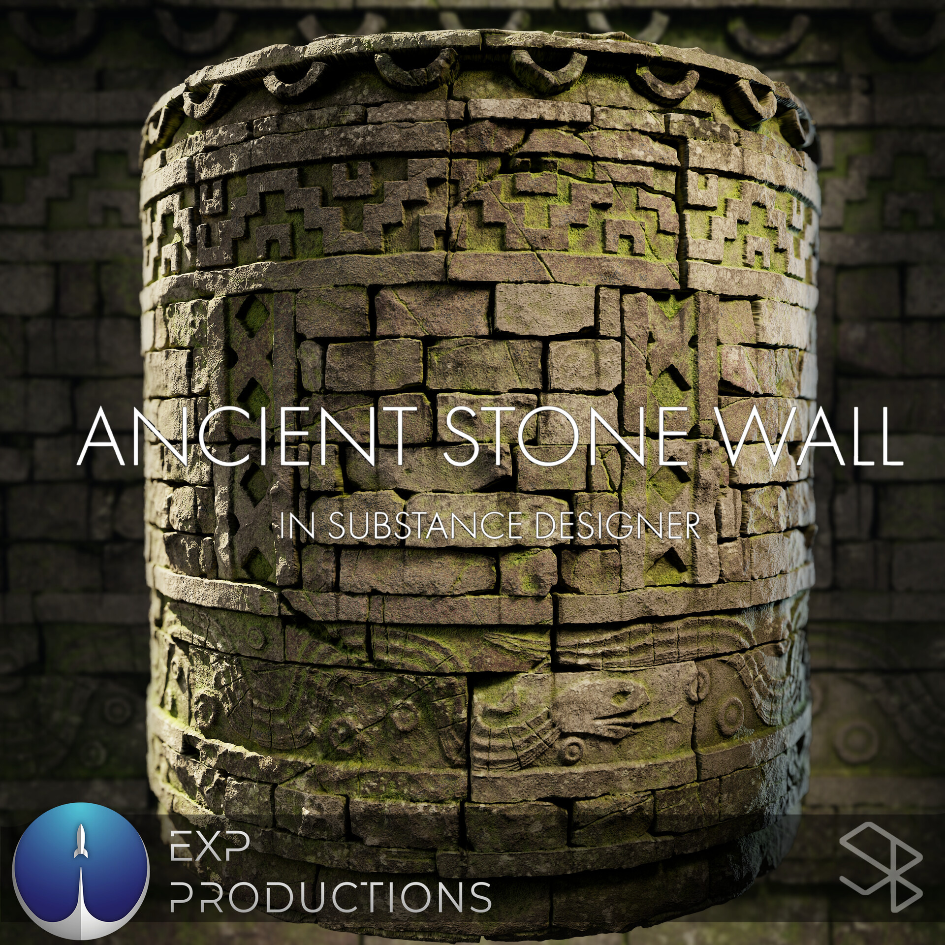 ArtStation - Ancient Stone Wall - EXP Tutorial