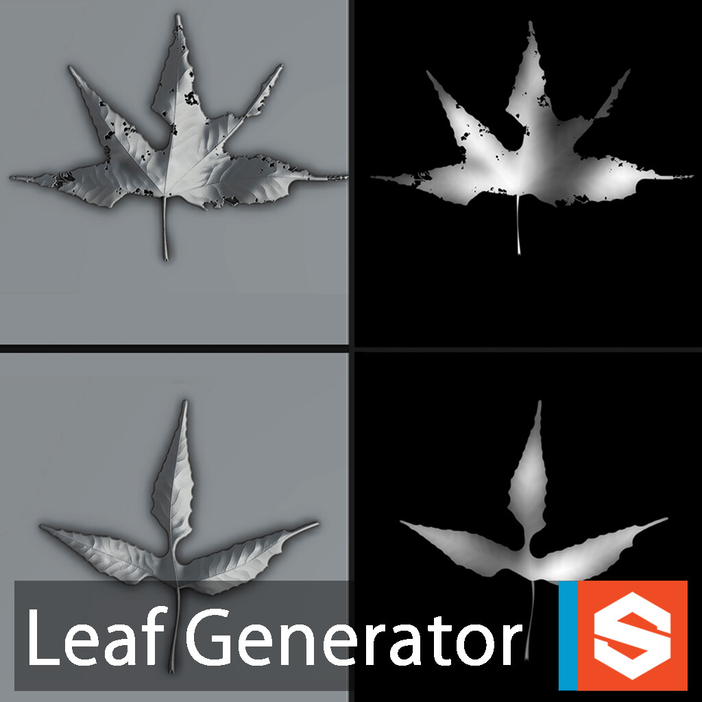 ArtStation - Veins driven leaf generator