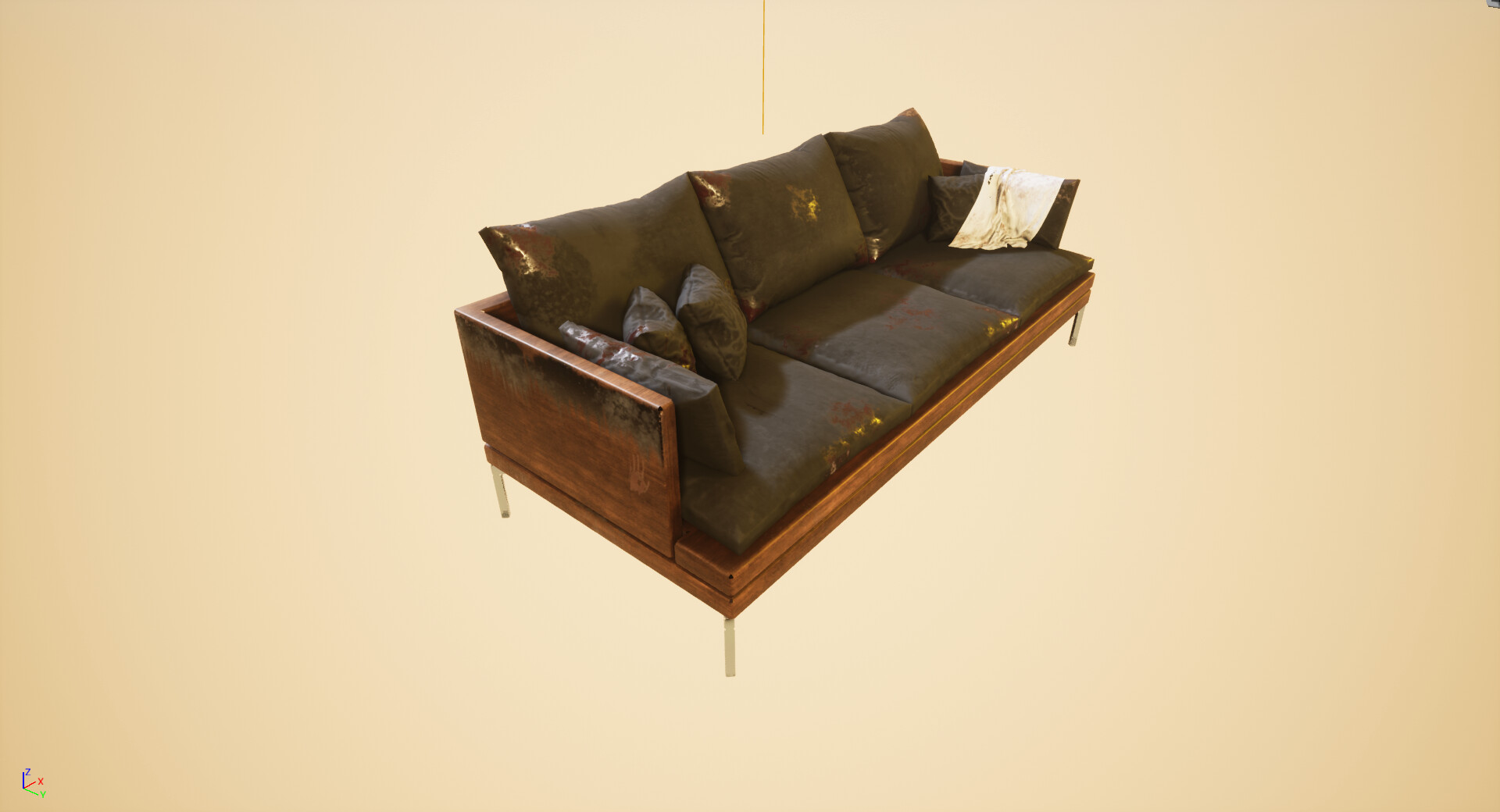 ArtStation - Sofa and Armchair for horror game