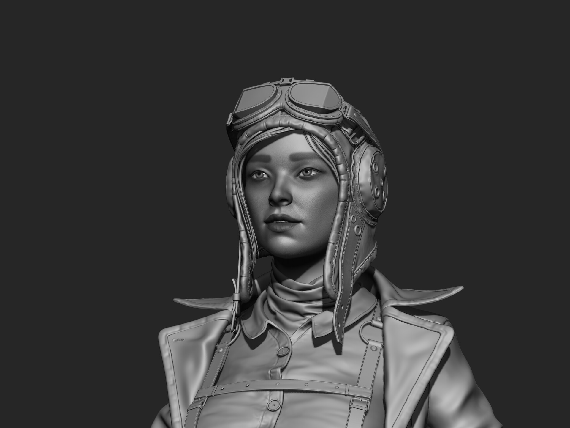 Artem Dobrusin - Yumi - Dieselpunk Pilot WIP