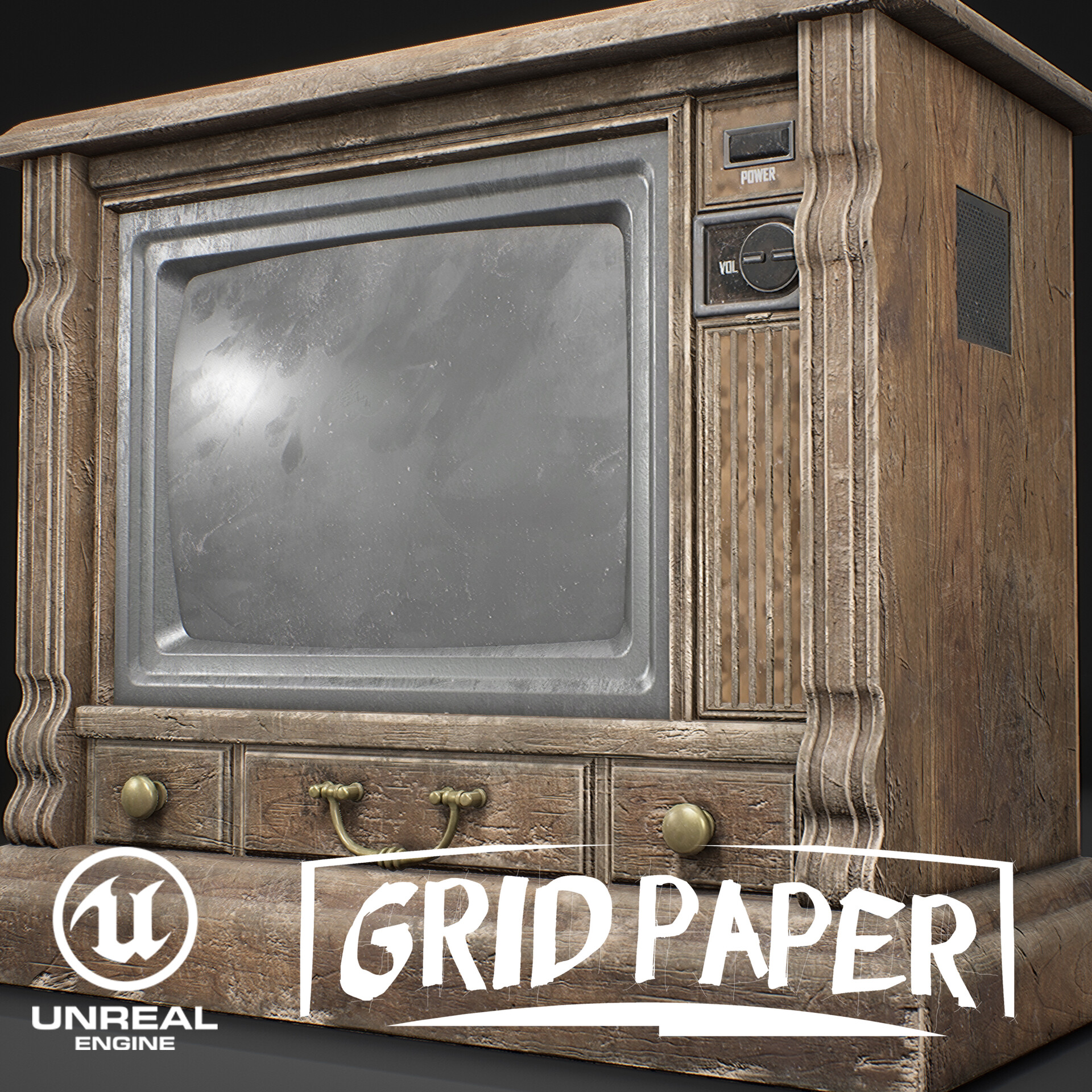 ArtStation - Old CRT TV - UE4