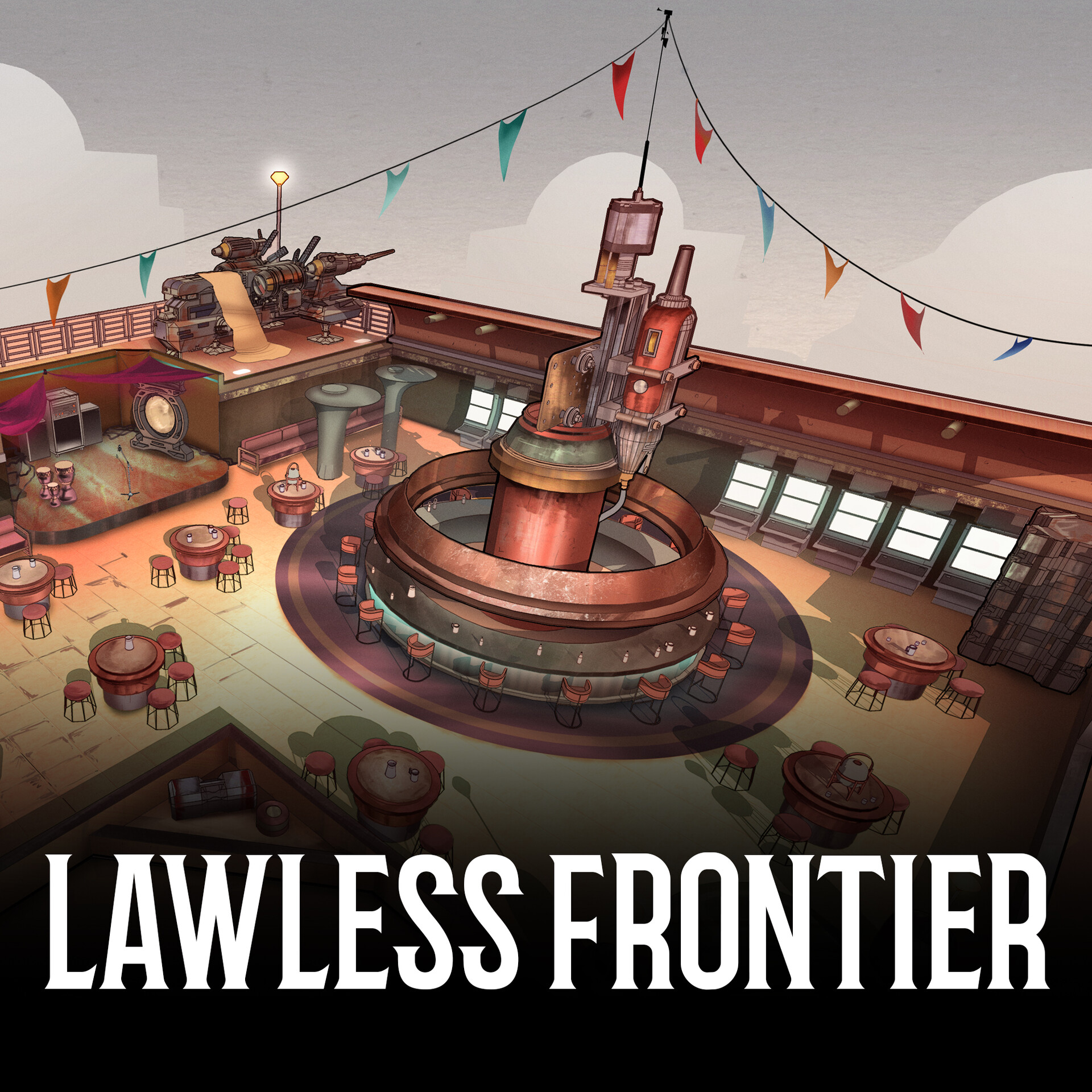 Simon Krieg - LAWLESS FRONTIER | Environments Lineart