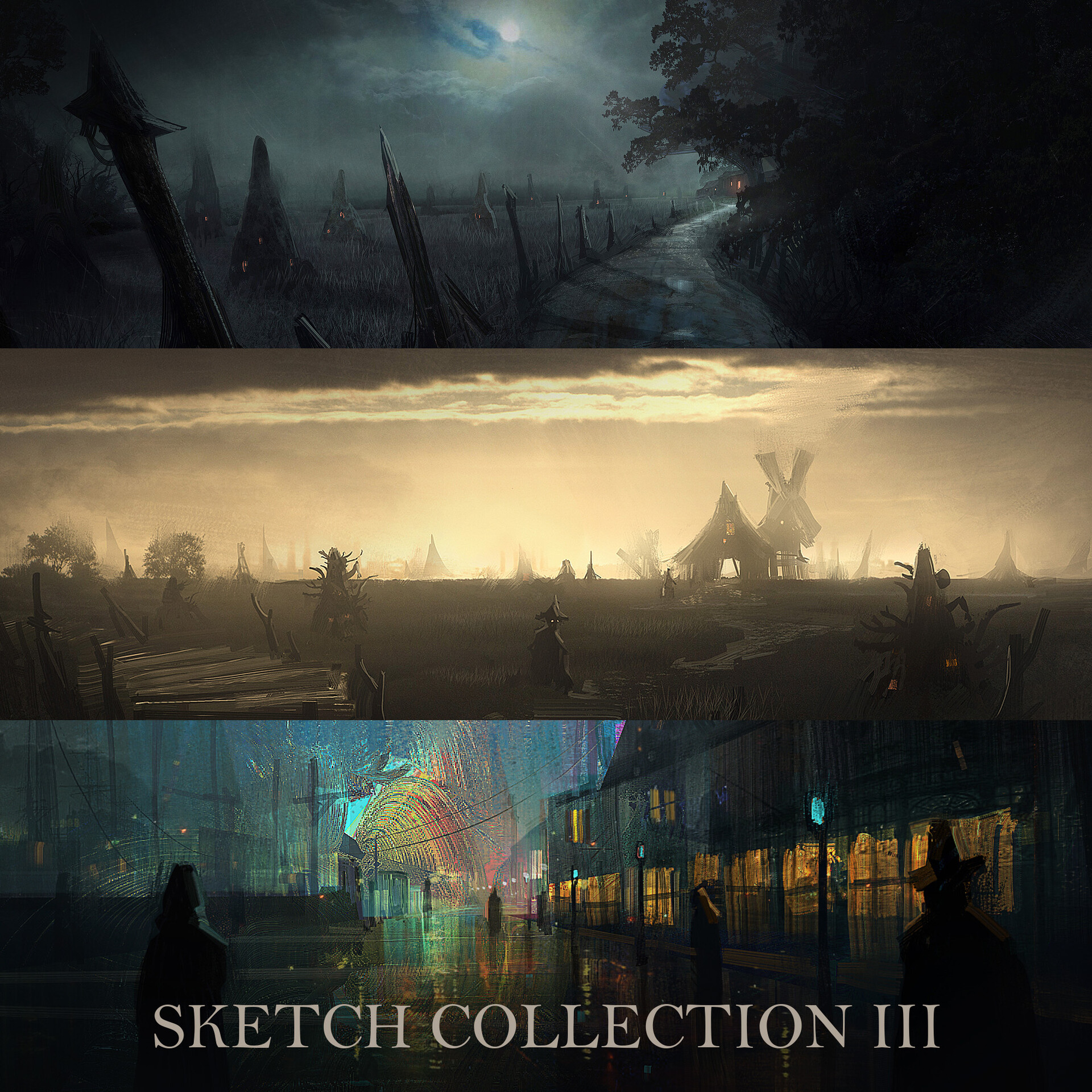 ArtStation - Sketch Collection III- Mood paintings.