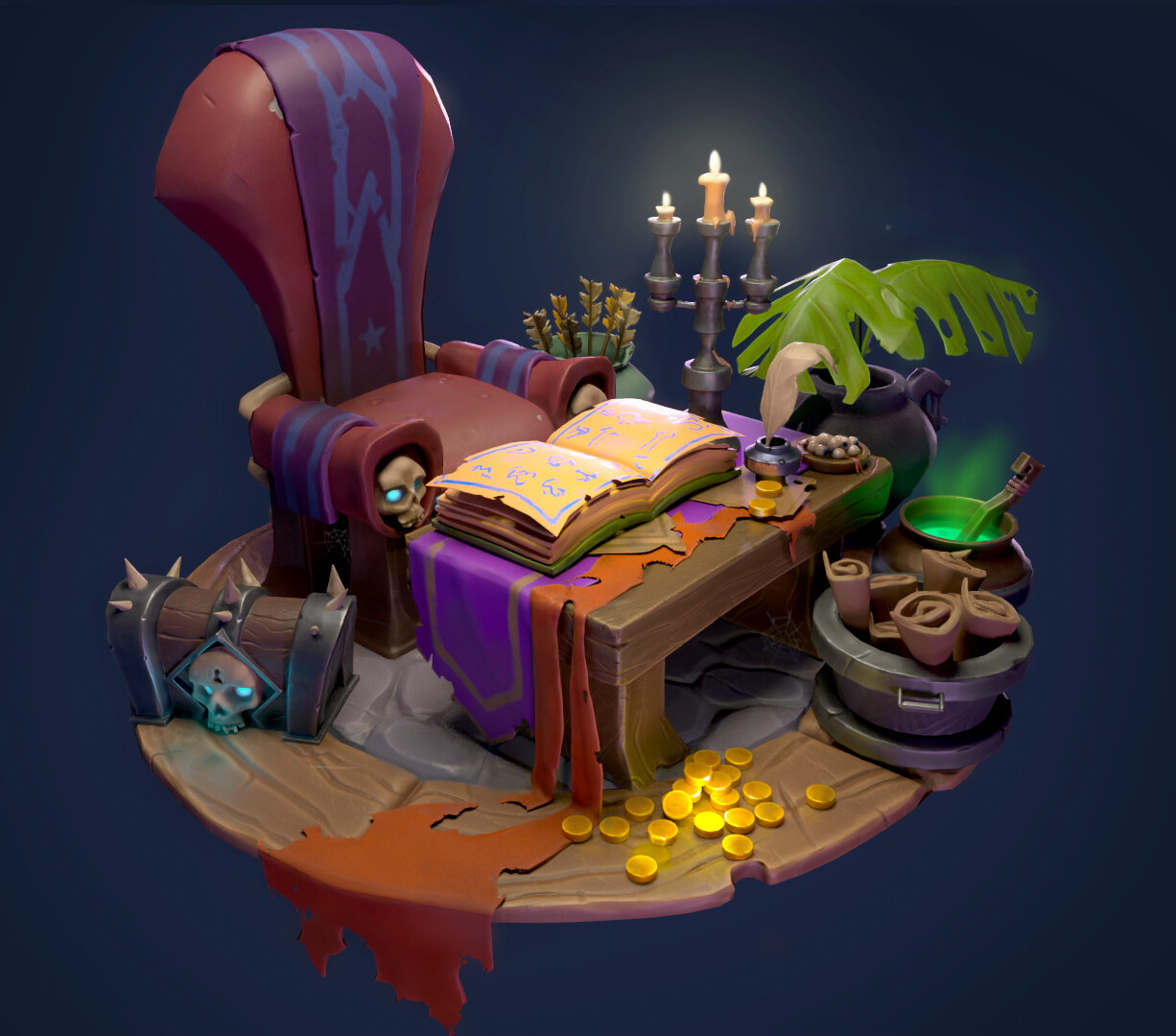 ArtStation - The Craftsman's Shop of Magic Props Diorama