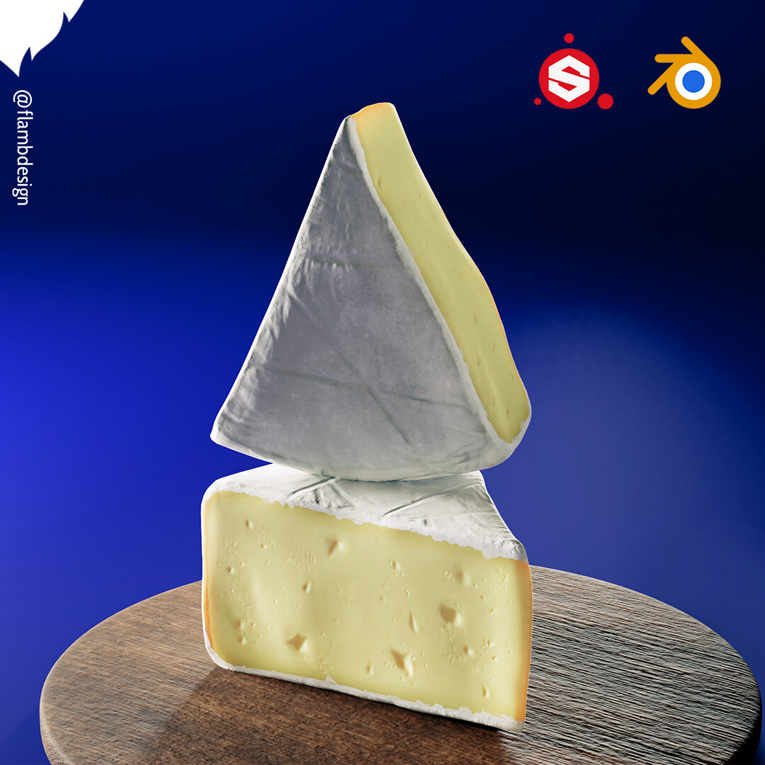 ArtStation - Brie cheese CGI