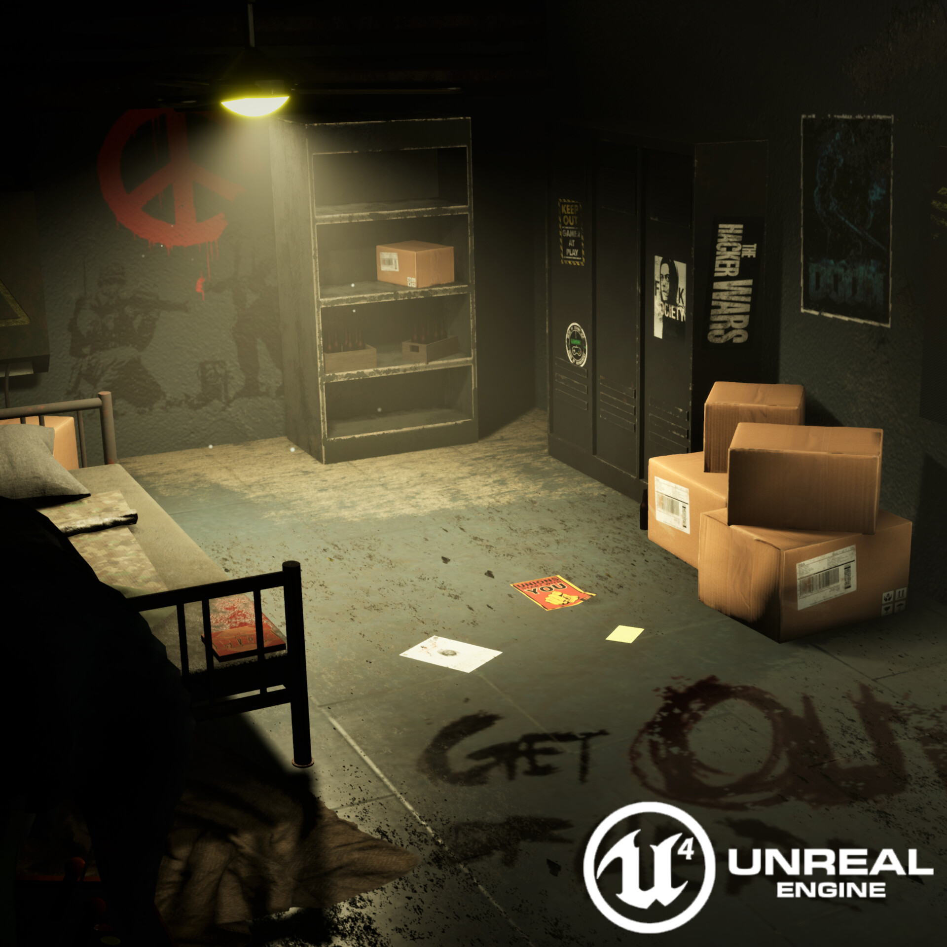 ArtStation - Hacker's Hideout UE4