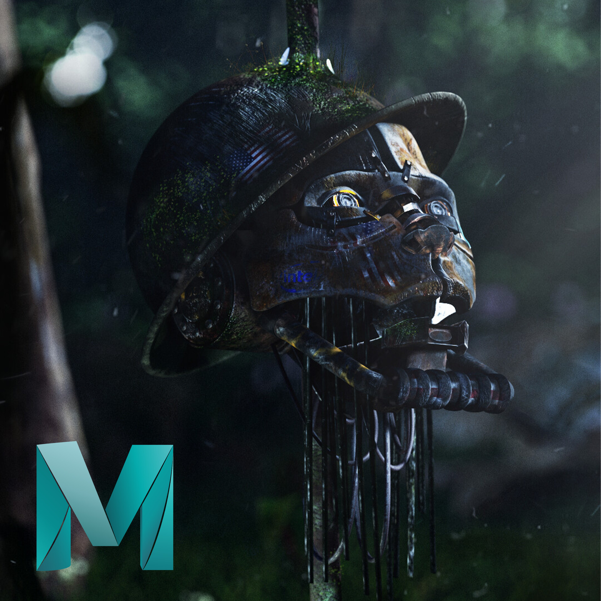 ArtStation - Aged Robot head & Helmet