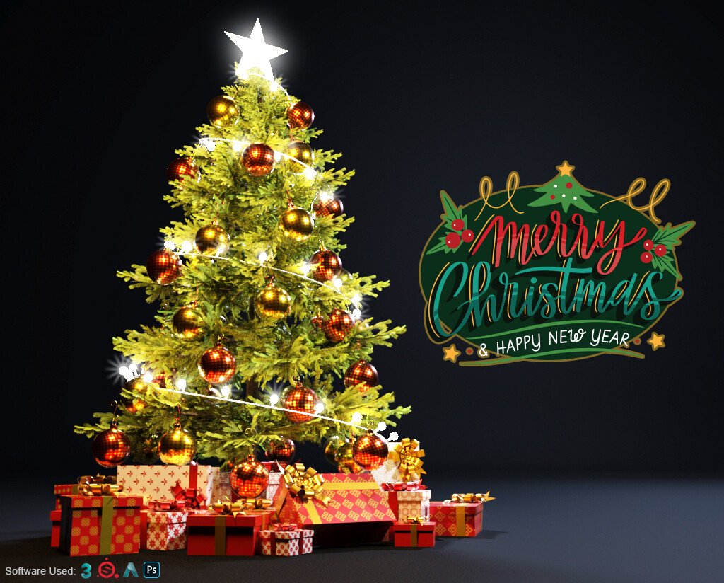 ArtStation - Christmas Tree 3d Modeling