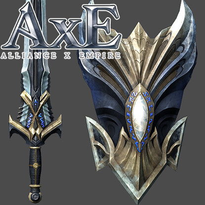 ArtStation - NEXON RED 'AxE' Weapon work.