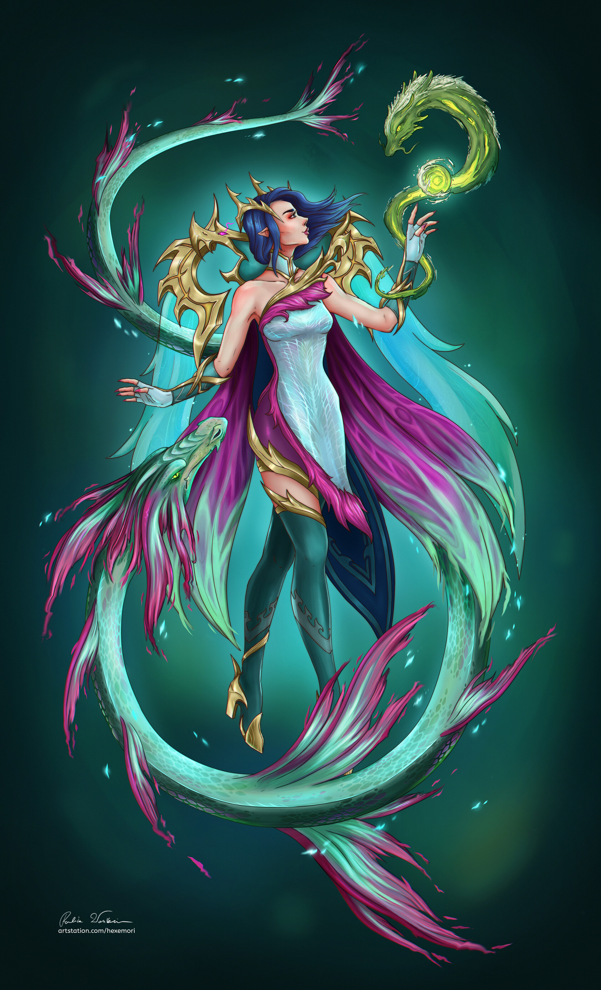 ArtStation - Dragon Fae Ashe and Dragonling