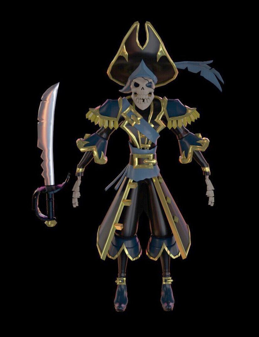 ArtStation - Skeleton Pirate Captain