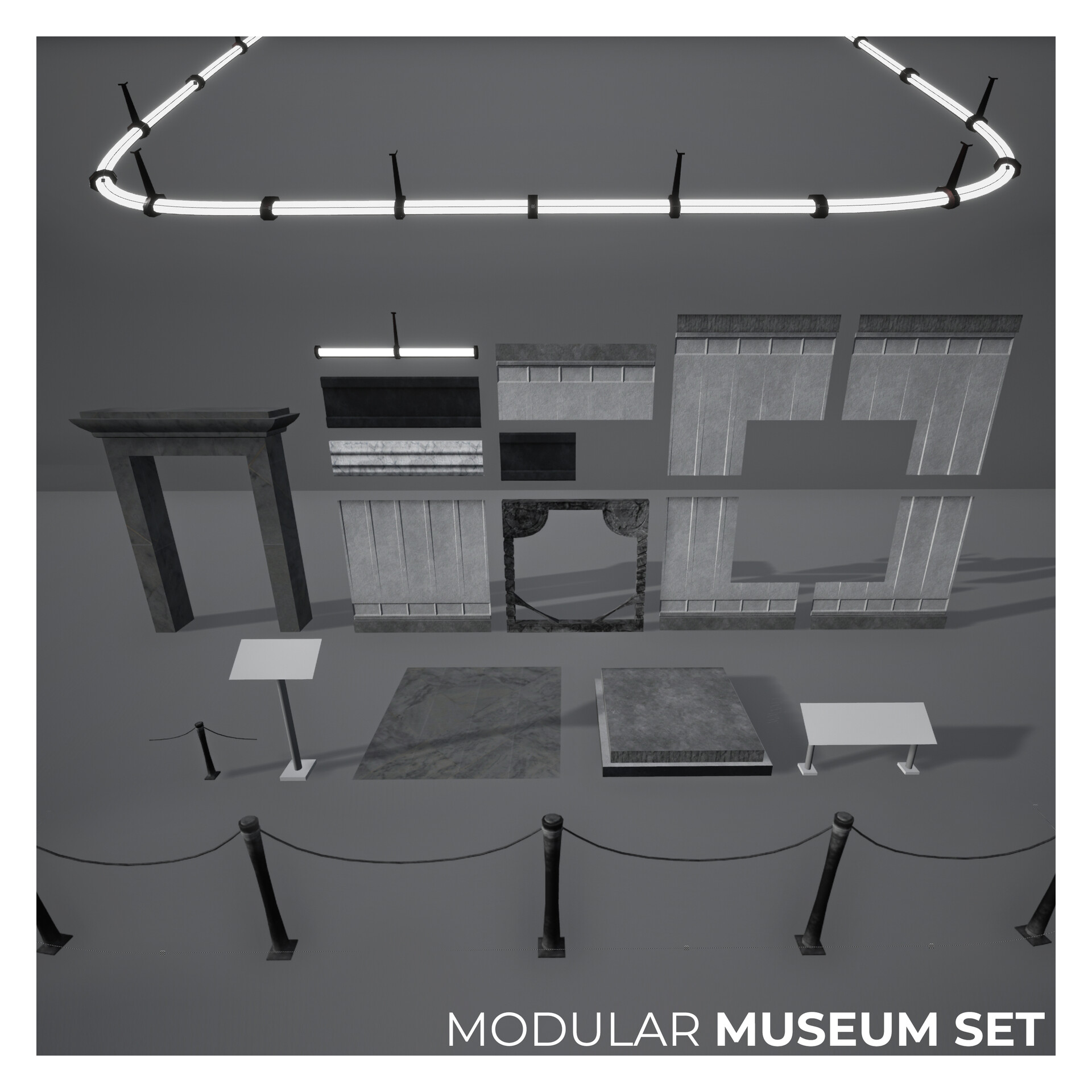 ArtStation - Museum - Modular Set